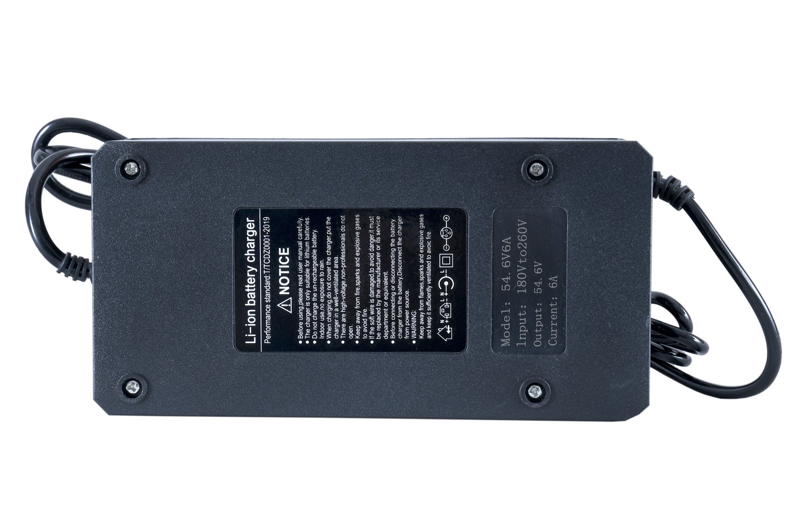 E-Rex 54.6V 6A Lithium battery Charger Plastic Body, Supported Battery ...